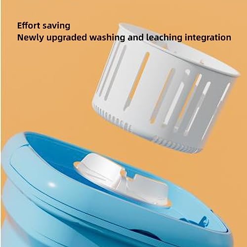 Folding Washing Machine, Small Portable Washing Machine, Underwear and Socks Dehydration Integrated Washing Machine，Mini Washer Suitable for Apartment Travel Camping RV Laundry (Blue)