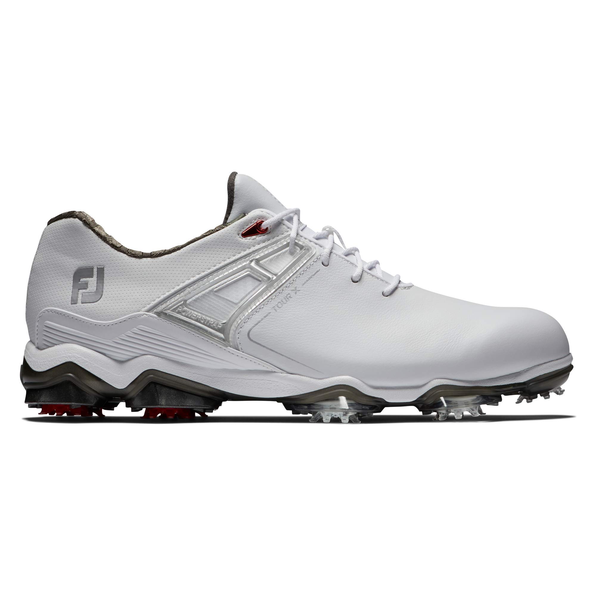FootJoy Men's Tour X Previous Season Style Golf Shoes, White/Red, 8 Wide