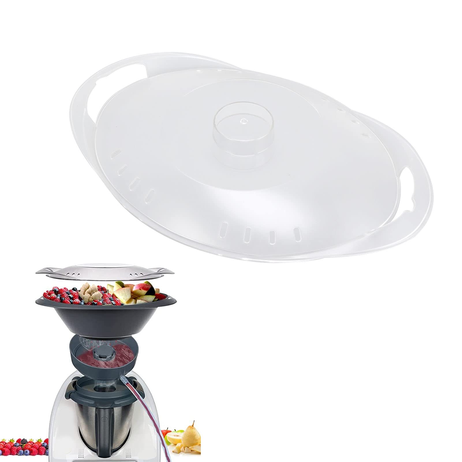 Food Processor Bowl Cover Kitchen Food Processor Robot Lid PC Heat Withstand Ability Steaming Pan Cover for Thermomix TM6 TM5 TM31