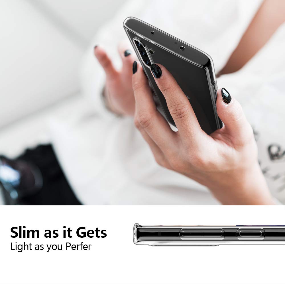for Galaxy Note 10 Clear Case,Slim Thin Soft Skin Silicone Flexible TPU Rubber Gel Lightweight Shockproof Anti-Scratch Protective Cases Cover for Samsung Galaxy Note 10,Crystal Clear