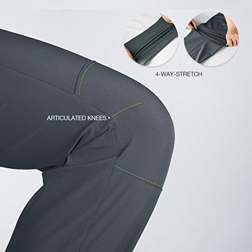 FREE SOLDIER Women's Hiking Pants Outdoor Quick Dry Lightweight Stretch Pants UPF 50+ Water Resistant Cargo Pants (Black 8)