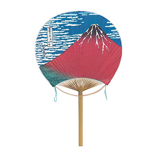 Folkcraft Bamboo Uchiwa Marutake Uchiwa Nakamatsuki Hokusai Akafuji 8013