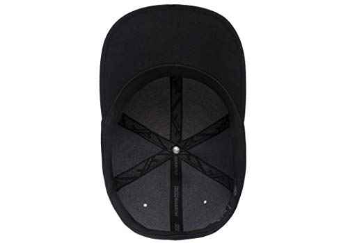 Flexfit Mens Delta Seamless Baseball Cap, Black, Small-Medium US