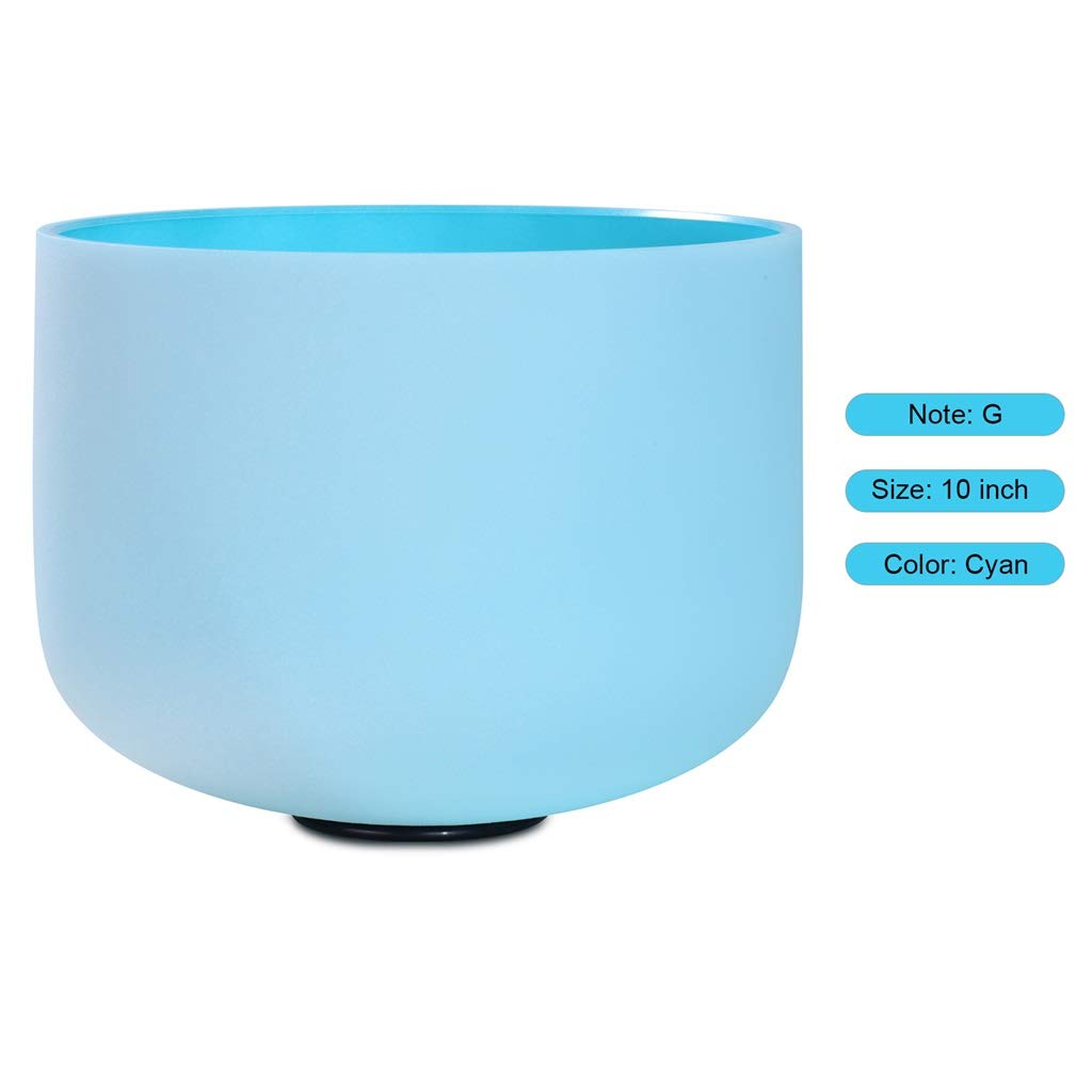 N/A 8/9/10 Inch Crystal Singing Bowl G Note with Mallet Rubber O-Ring Storage Bag for Musical Healing Meditation Yoga Home (Size : 9 Inch)