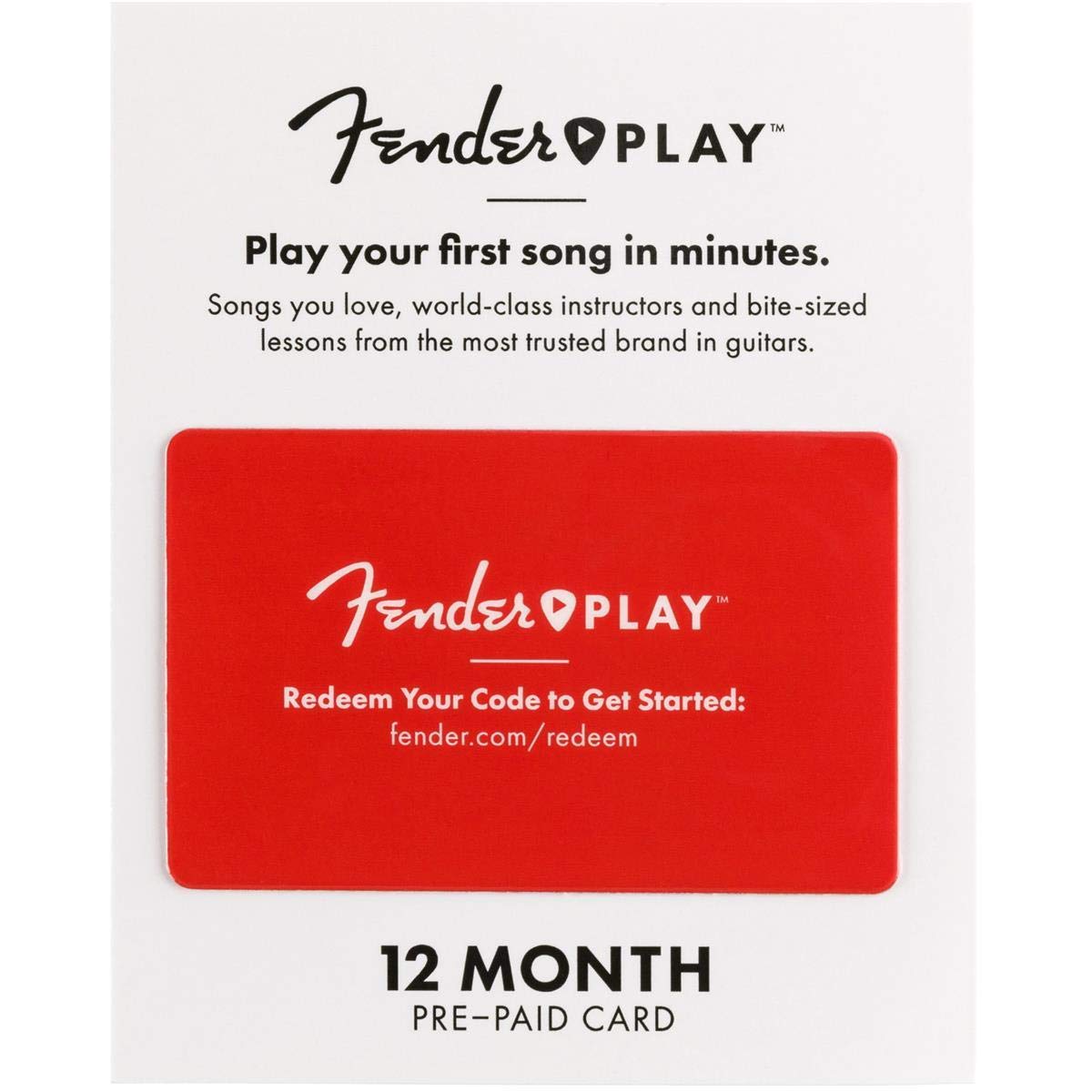 Fender Play 12-Month Subscription Prepaid Gift Card