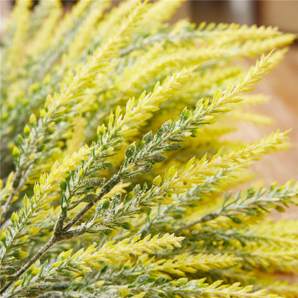 Fule 4 Pcs Artificial Lavender Flowers for Home Kitchen Party Wedding Garden Office Patio Decor, Yellow