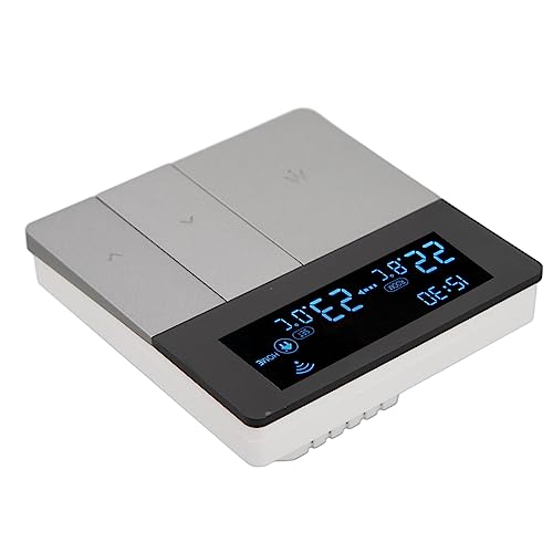Floor Heating Thermostat, Wall Mounted Digital Thermostat Wide Application Remote Control 90-240V for Villas (Without WiFi)