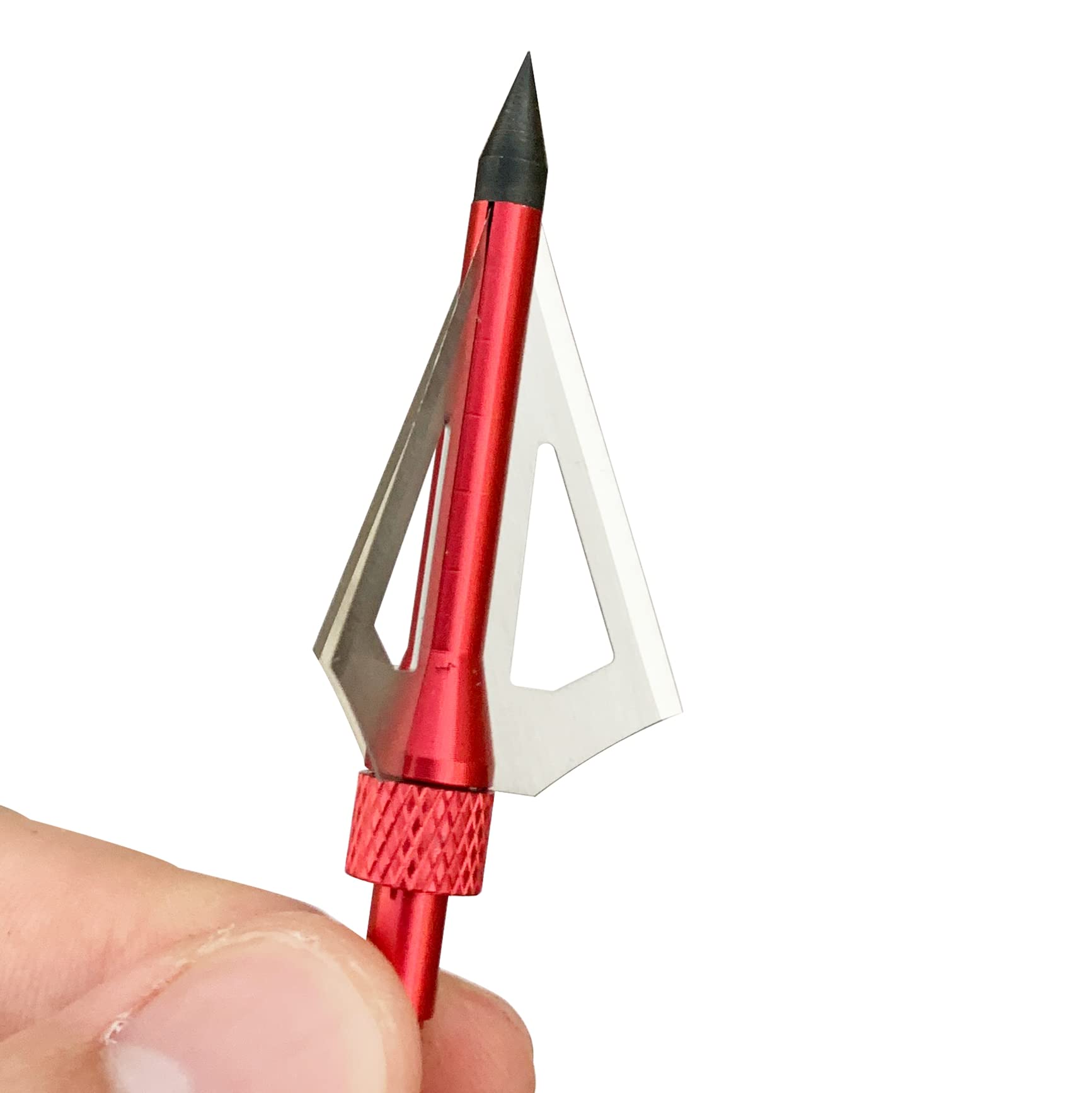 Fixed Blades Stainless Steel Hunting Broadheads 3 Blades (Pack of 12),Arrow Tips with Standard Screw-in Head for Crossbow Compound Recurve Bow Bow Archery Hunting