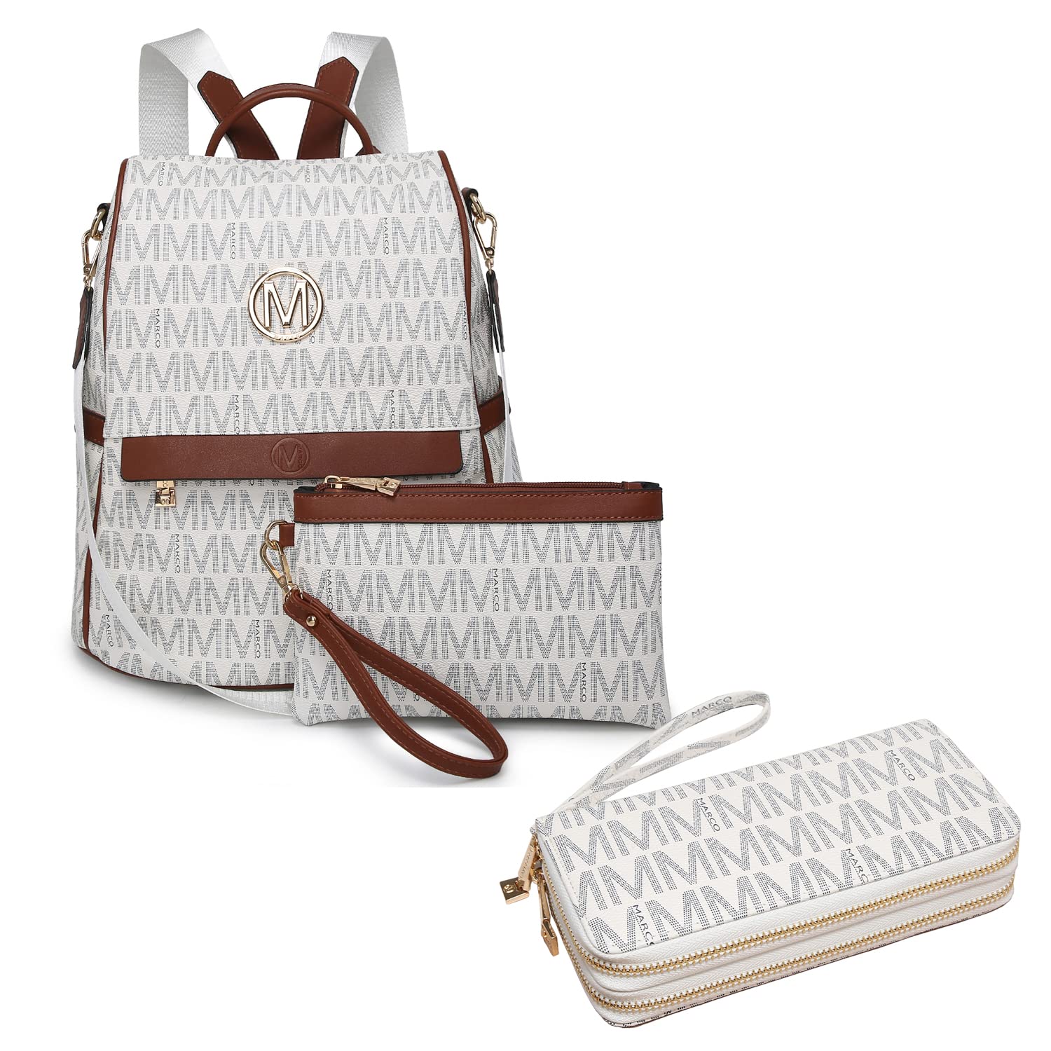 MKP Women Fashion Backpack Handbags with Matching Wallet