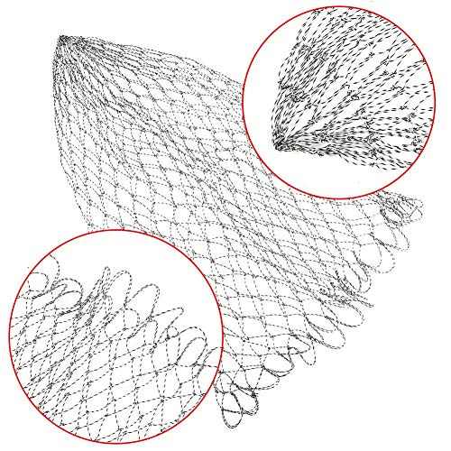 Fishing Landing Net, Fishing Net Replacement with Dia 40/50/60cm, Mesh Fishing Replacement Net for Freshwater Saltwater Fishing without Handle (50)