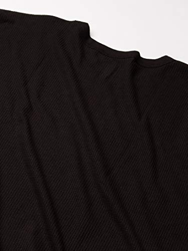 Fruit of the Loom Men's Classic Midweight Waffle Thermal Underwear Crew Top (1 & 2 Packs), Black/Black, Medium Classic Midweight Waffle Thermal Underwear Crew Top, Black/Black (2-Pack), Medium
