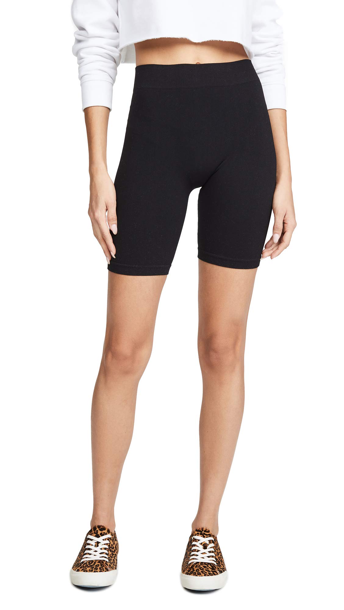 Free People Seamless Bike Shorts Black M-L (US Women's 8-12) 9