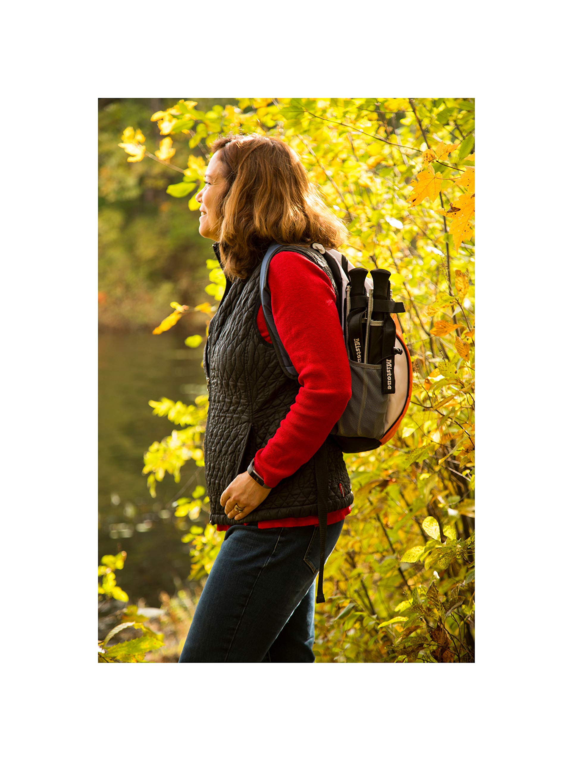 Folding Hiking Poles by Mistone – Regular or Short - Buy 1 pole or 2 poles - Fold to 14” - Belt Mounted Carrier - Ultra Strong Light Aluminum 7075-T6 Alloy