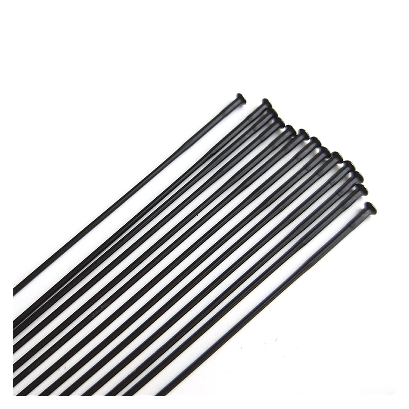 FIZZOQI Bicycle Spokes MTB Road Bike Straight Pull J-Bend Rays 14G Round Black Triple Butted Stainless Spokes for MTB and Motorcycles (Color : Straight Pull 10pcs)