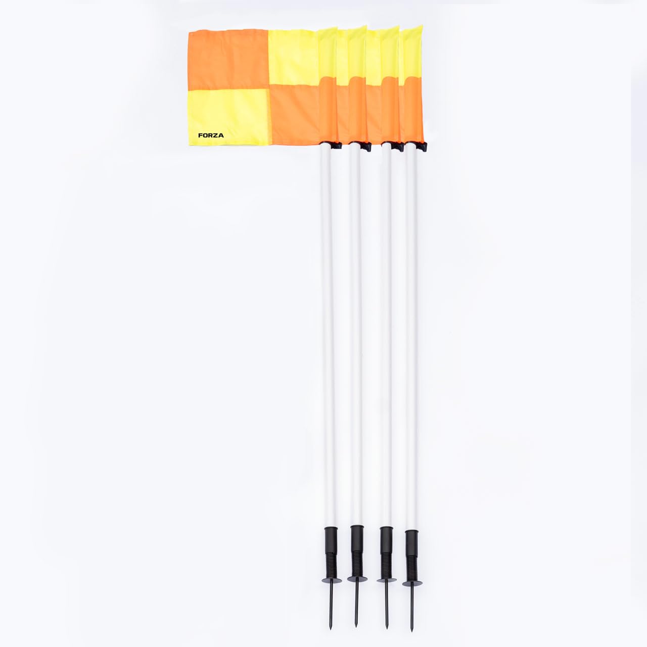 FORZA Soccer Corner Flags - Set of 4 Spring Loaded Corner Flags - Soccer Field Equipment