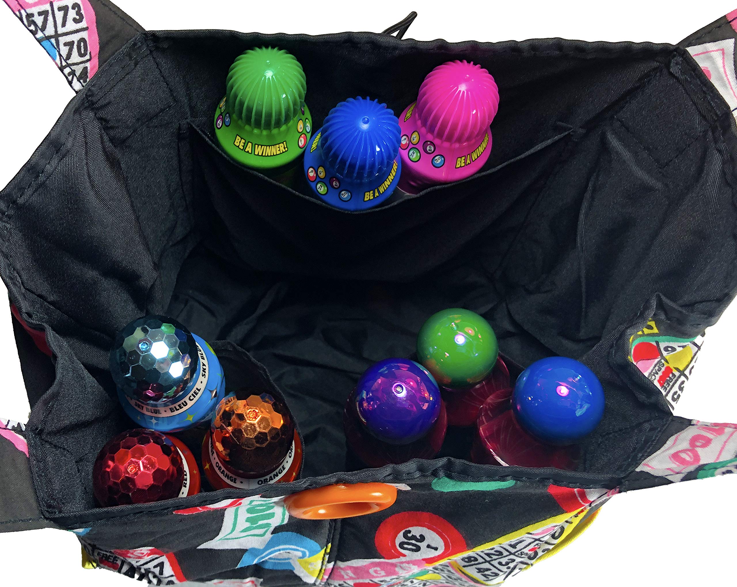 Fashionable Quilted Bingo Bag w/ One Large and Three Small Interior Pockets