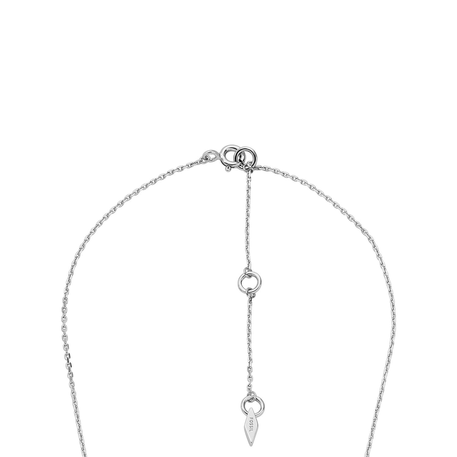 Fossil Women's Sterling Silver Butterflies Chain Necklace, Color: Silver (Model: JFS00619040)