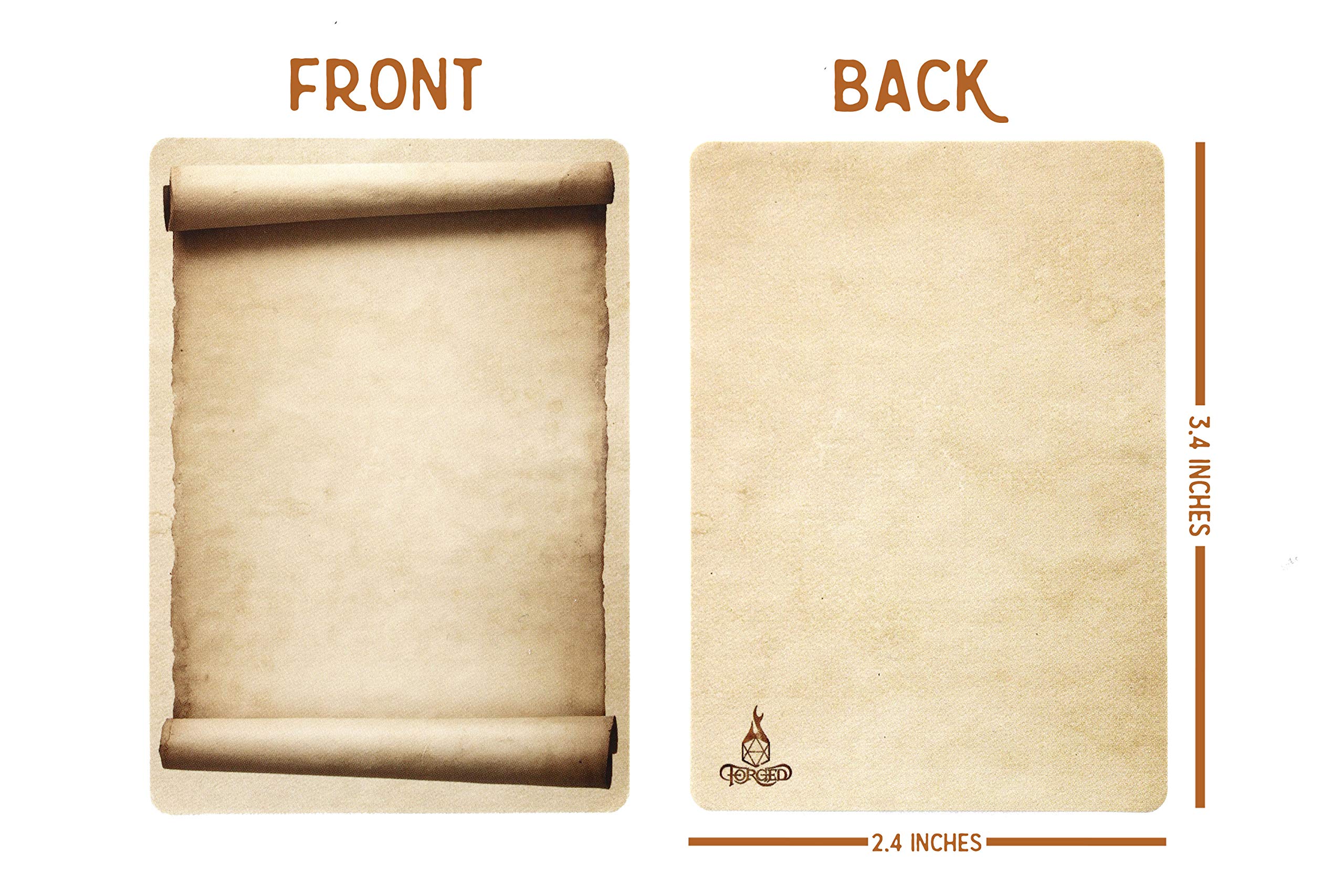 Forged Dice Co Blank Dry Erase Spellbook Card-Deck - Pack of 2 - Standard Card Style Fits Forged Dice Co Spell Card Books - Works Great for Making Custom D&D Spellbook Cards