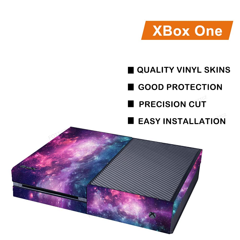 FOTTCZ Whole Body Vinyl Sticker Decal Cover for Xbox One Console and Two Controller - Nebular