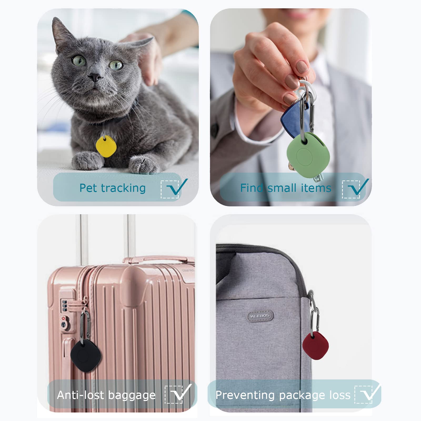 for Samsung Galaxy Smart Tag Protective case Tracker Finder Cover Shell Keychain Galaxy SmartTag case(Pack of 2)
