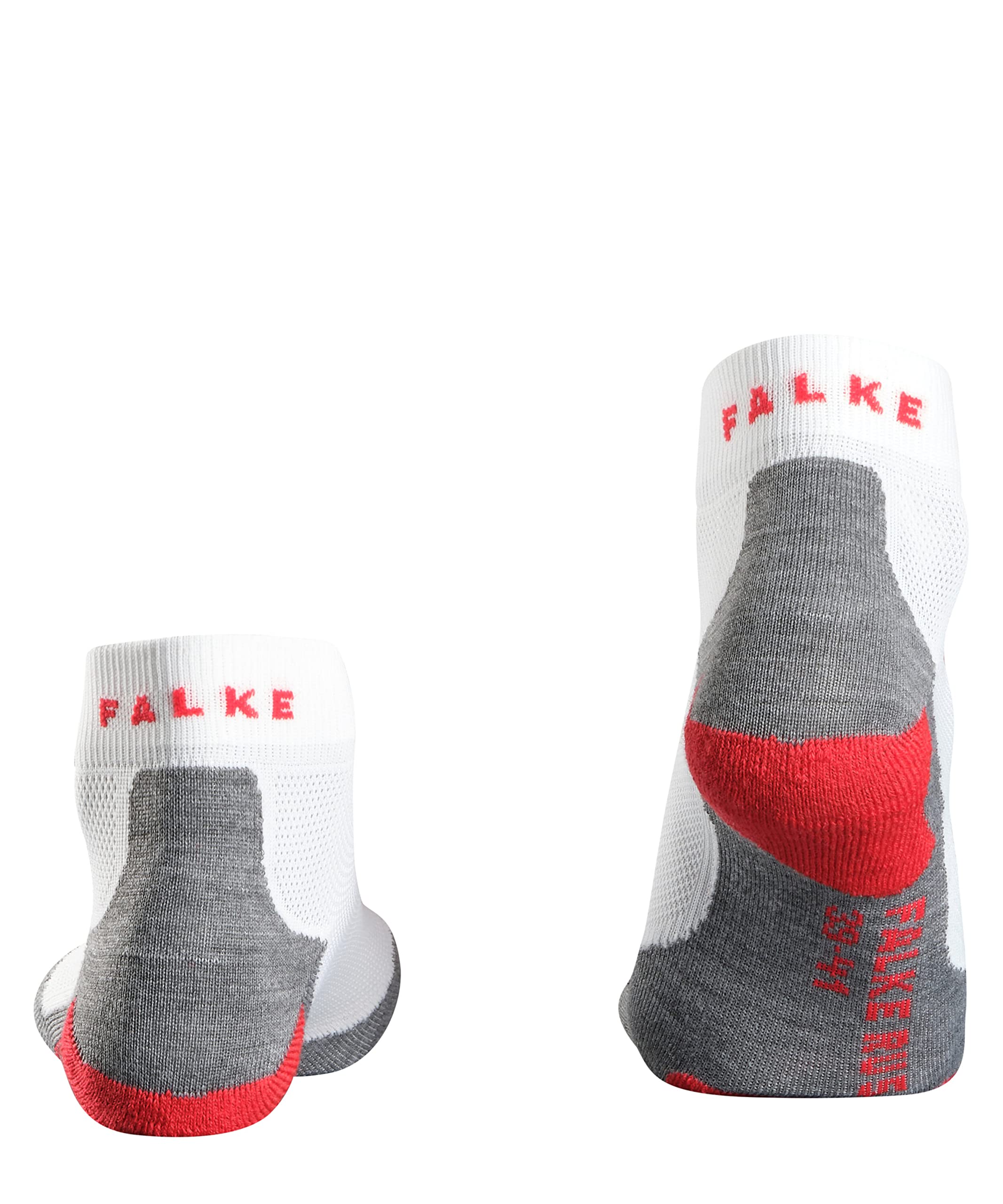 FALKE Men's RU5 Race Short Running Socks, Quarter Length, Ultralight Cushion, Athletic, Breathable Quick Dry, Nylon, White (White-Mix 2020), 6.5-8.5, 1 Pair