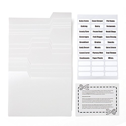 Extreme Grocery Coupon Organizer & Coupon Wallet Holder for Purse or Car (Black). Small Canvas Cloth Fabric with Dividers, Stickers