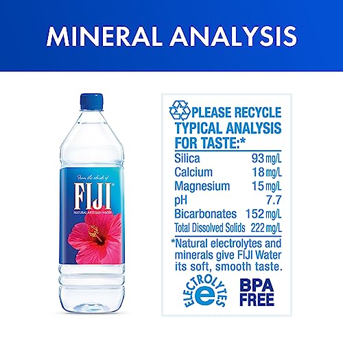 FIJI Natural Artesian Bottled Water 1.5 Liters / 50.7 Fl Ounce (Pack of 12)