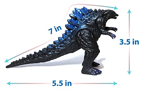 EZFun Set of 8 Godzilla Toys Movable Joint Birthday Kids 2019 Action Figures King of the Monsters Burning Heisei Mecha Ghidorah Pack Plastic Mini Dinosaur Playsets Cake Toppers Package