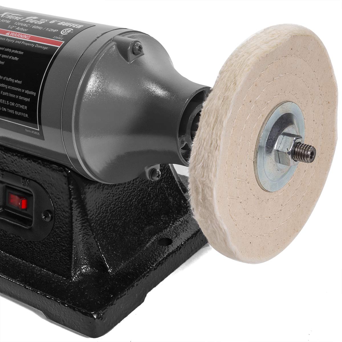 XtremepowerUS 6-Inch Electric Polisher Benchtop Buffer Grinder Motor Polishing Grinder Machine Dual Buffer