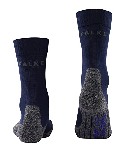FALKE Men's TK2 Explore Cool Hiking Socks, Mid Calf, Medium Padding, Athletic, Breathable Quick Dry, Cooling, Lyocell, Blue (Marine 6120), 9-10, 1 Pair