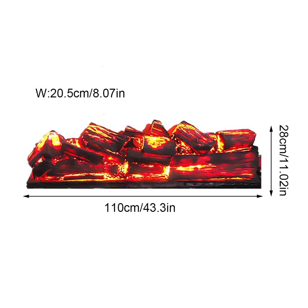 Floating Fireplace for Wall Fireplace Simulation Charcoal Decoration Charcoal Fire Burning Fake Firewood Movie Shooting Props Bar Restaurant Decorations Electrical Fireplace for Living Room