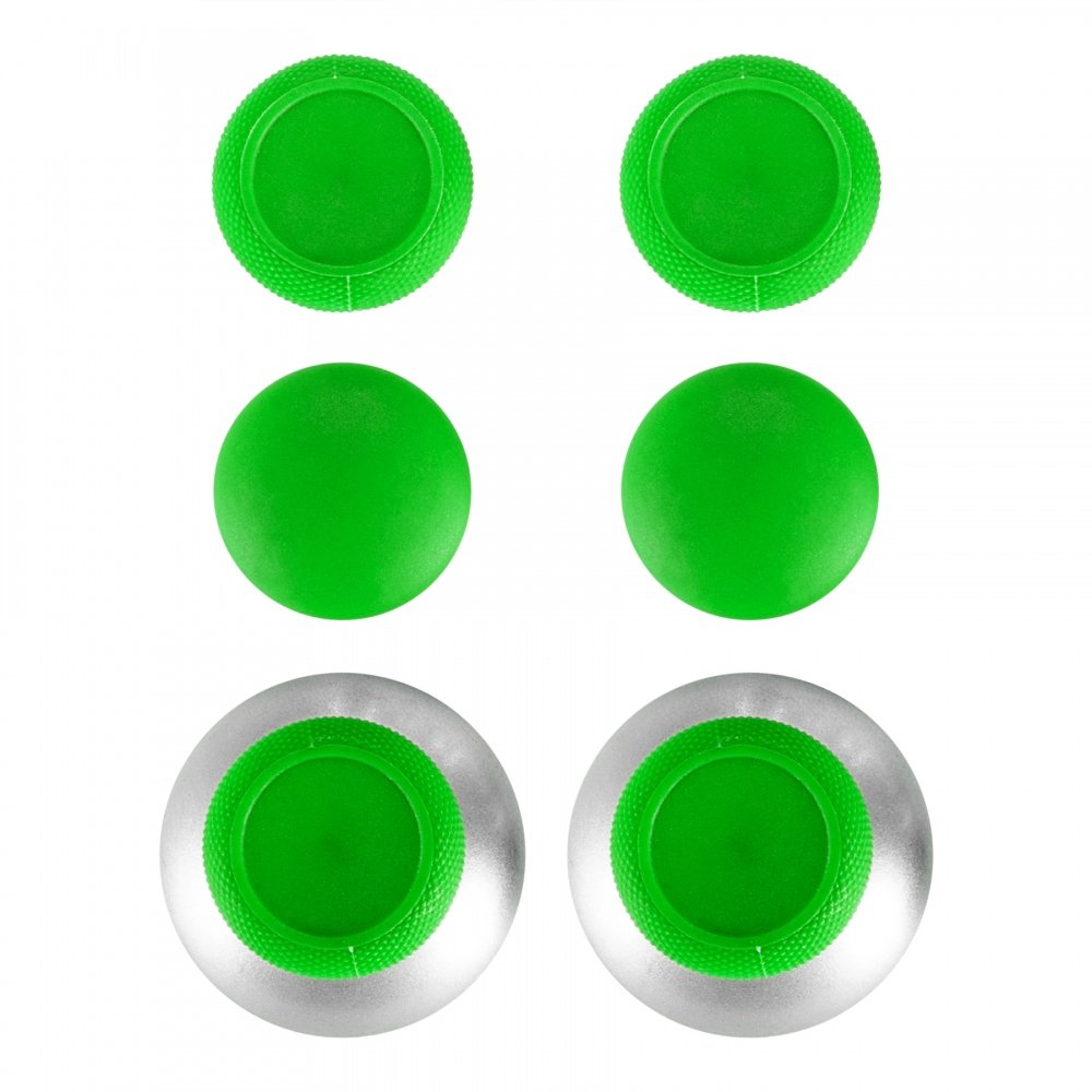 eXtremeRate 8 in 1 Metal Magnetic Thumbsticks Analogue Joysticks T8H Cross Screwdrivers with Storage Case for Xbox One S X Elite for PS4 Slim Pro Controller Green
