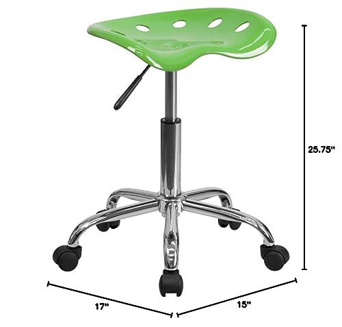 Flash Furniture Taylor Vibrant Spicy Lime Tractor Seat and Chrome Stool