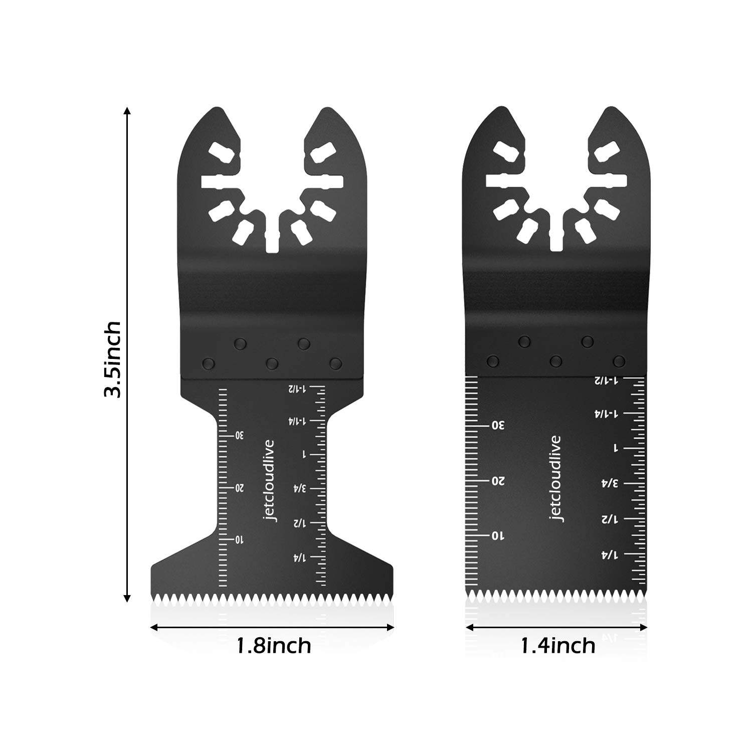 fannybuy 50Pcs Metal Wood Plastic Oscillating Multitool Quick Release Saw Blades Kit Fast Cutting Compatible with Multimaster Porter Cable Black&Decker Craftsman