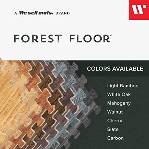 Forest Floor 3/8 Inch Thick Printed Foam Tiles, Premium Wood Grain Interlocking Foam Floor Mats, Anti-Fatigue Flooring β Stylish Flooring Solution, Carbon, 100 Sq Ft