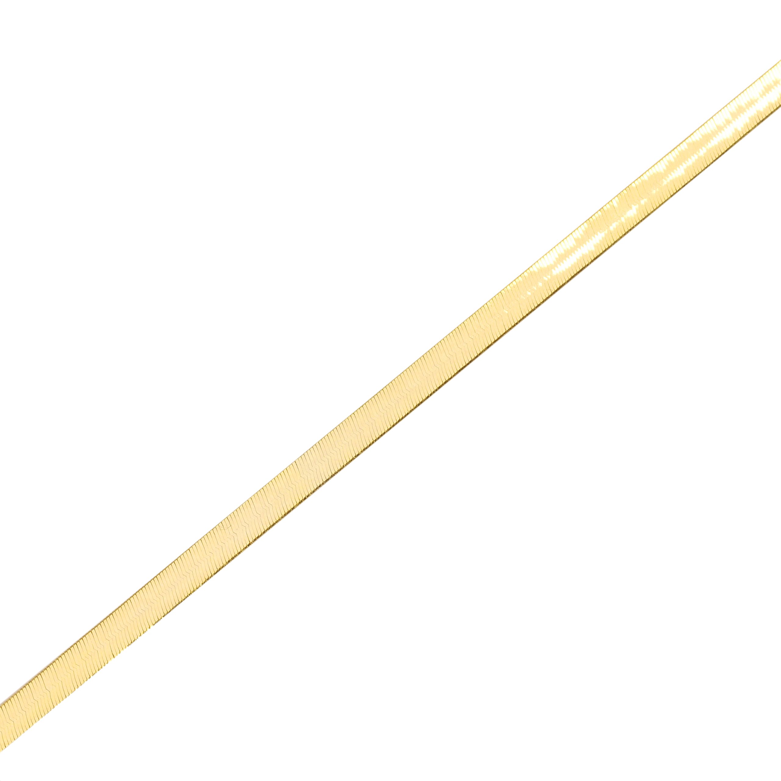 Floreo 10k Yellow Gold 5mm Super Flexible Silky Herringbone Chain Bracelet, 7"