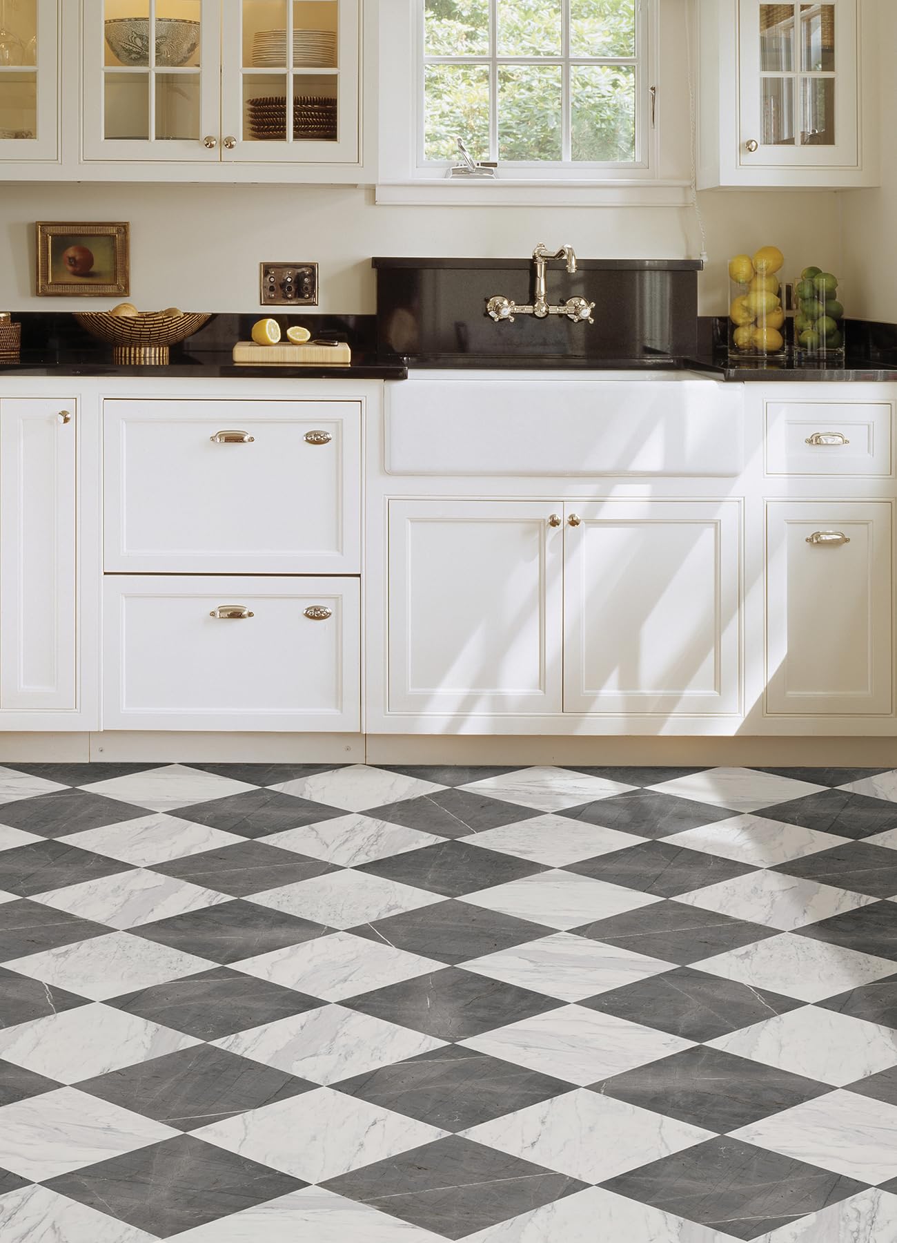 FloorPops x Chris Loves Julia 12-in by 12-in Bonneville Grey & White Marble Peel & Stick Floor Tiles, FP4421