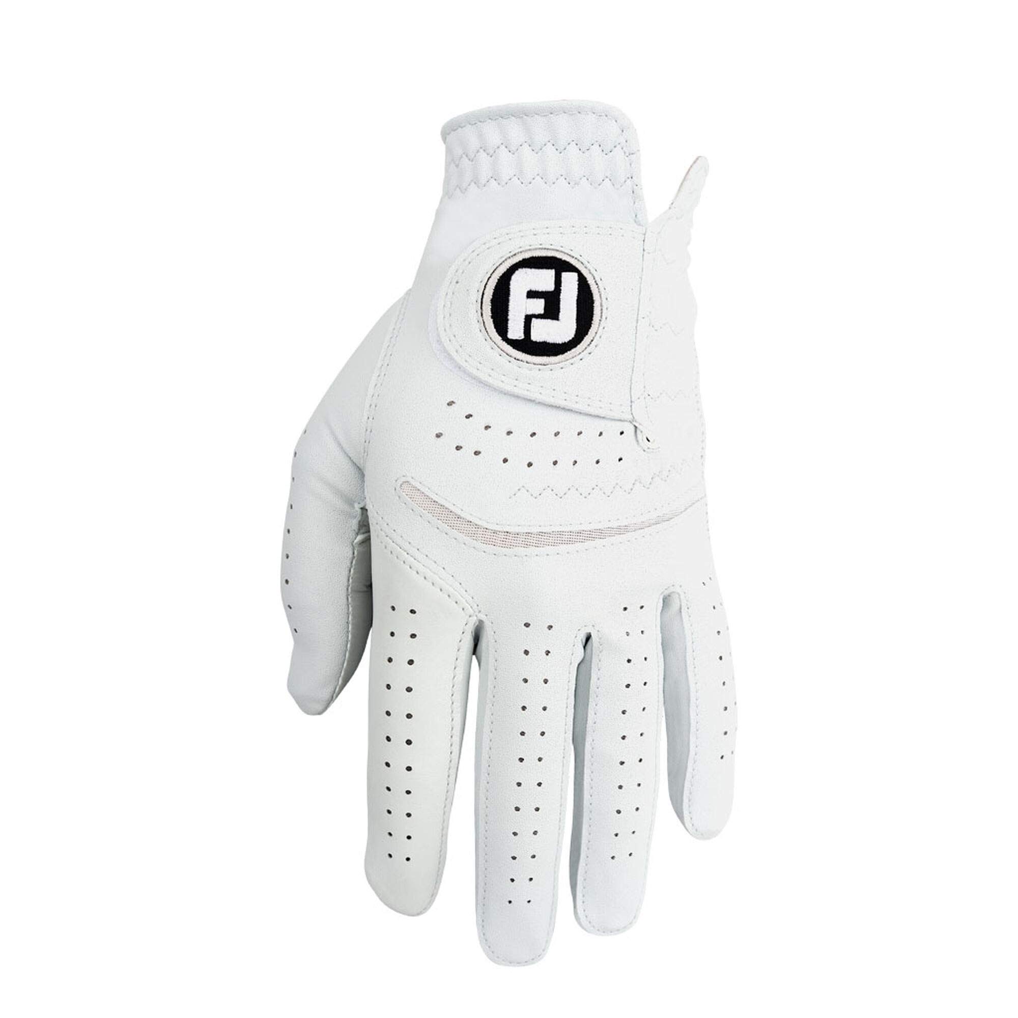 FootJoy Men's Contour FLX Golf Glove, Pearl, Large, Worn on Left Hand