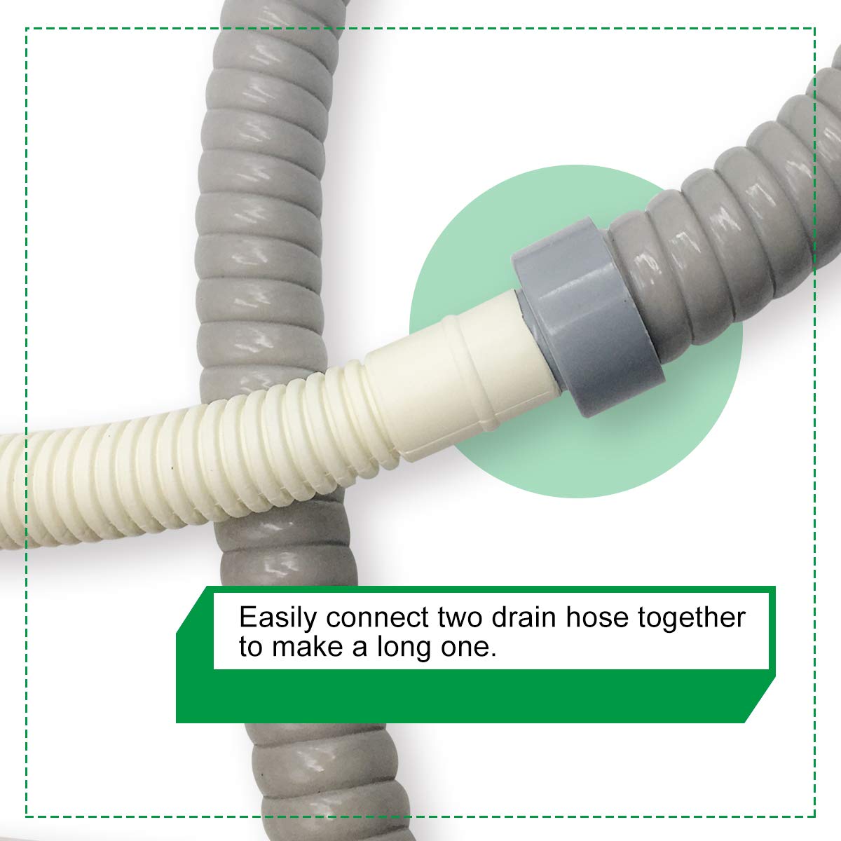 Forestchill Portable Air Conditioner Drain Hose, Insulation Water Drain Pipe, Universal Fit, 3.9ft, 120cm, Grey