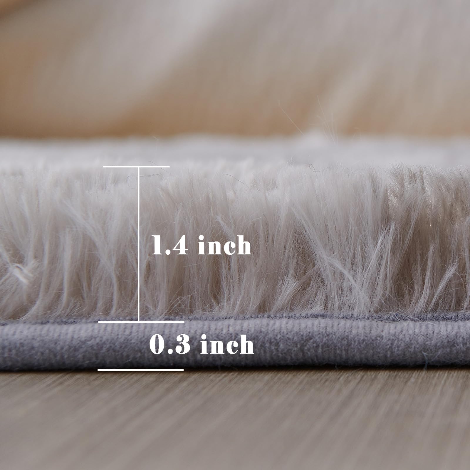 Floralux 5x7 Rugs Light Gray Tie-dyed, Shag Area Rugs 5x7 for Bedroom, Fluffy Carpets Rugs for Living Room, (5x7 Ft., Tie-dyed Light Gray)