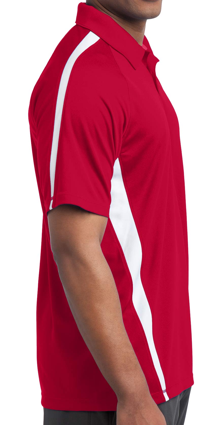 Ford Shelby Cobra Pocket Print Colorblock Polo, Red White Large