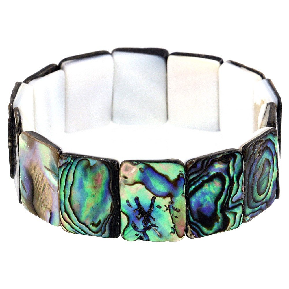 Falari Abalone Stretch Elastic Bracelet Round B0550