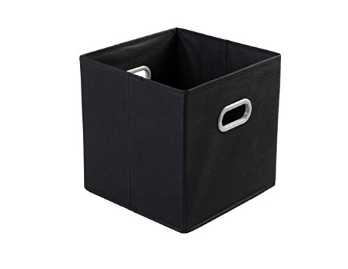 Foldable Cloth Storage Cube Basket Bins Organizer Containers Drawers, 6 Pack, Black