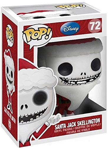 Funko POP Disney: The Nightmare Before Christmas - Santa Jack Skellington Pop! Vinyl Figure (Bundled with Compatible Pop Box Protector Case), Multicolor, 3.75 inches