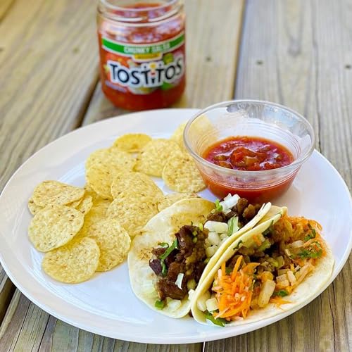 Frito Lay Tostitos Bitesize Rounds Chips and Salsa Dip Cups Variety Pack, (Pack of 24)
