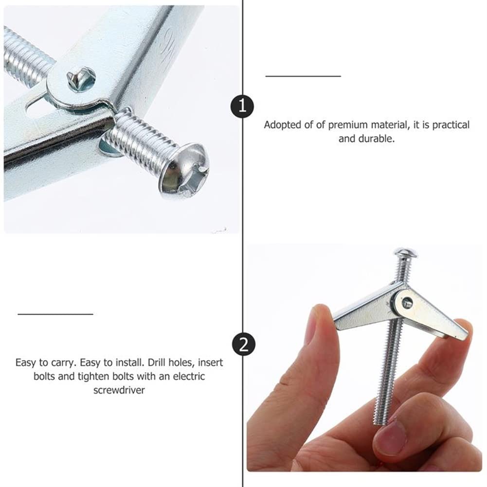 MOBEBI Expansion Bolts,20pcs M5 Toggle Bolt Wing Nut Hanging Heavy Items Bolt Drywall Bolts Anchor Bolts