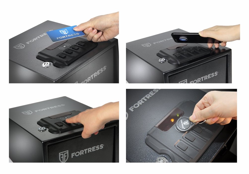 Fortress Small Personal Pistol Safe with RFID Lock, Black