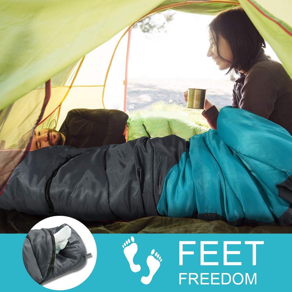 FORCEATT Mummy Sleeping Bag for 3-4 Seasons,Use Temperature is 14°F-59°F, Backpacking Sleeping Bag for Adults and Kids,Warm,Tearproof and Waterproof,Weight is 3.57lb,for Hiking, Camping