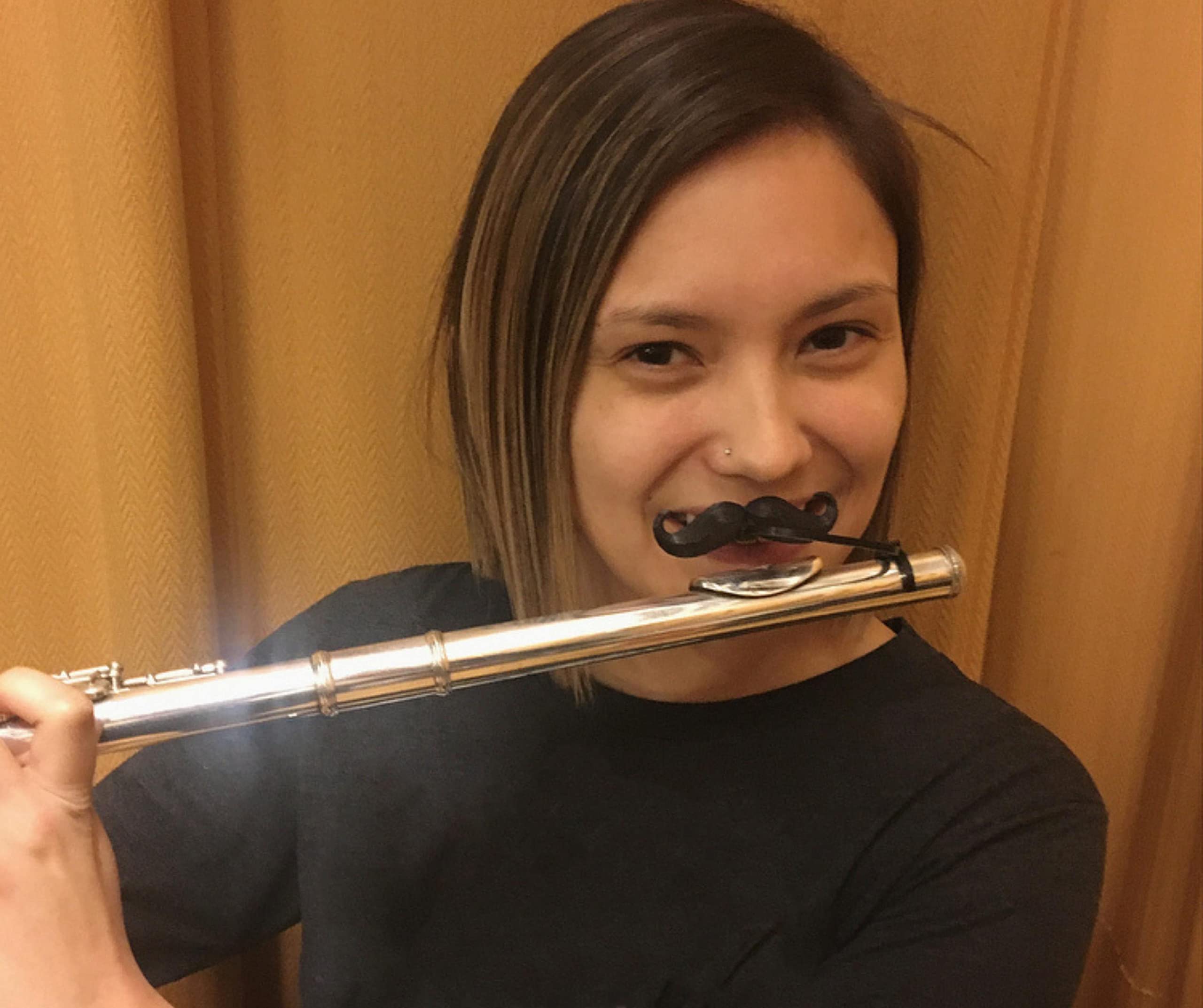 Flute-stache - The Original Clip-on mustache for Flute by Brasstache