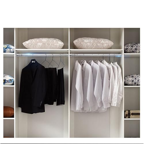 Thickened Stainless Steel Wardrobe Telescopic Rod Adjustable Clothes Hanging Rod Balcony Bedroom Multi-purpose Clothes Drying Rack